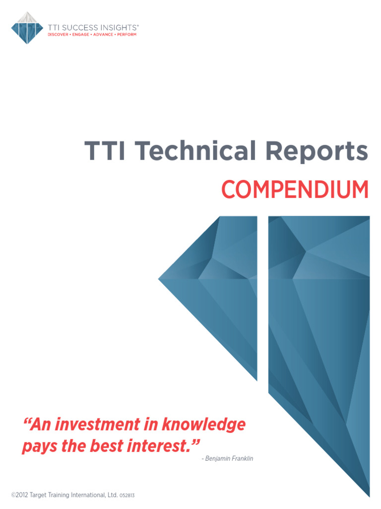 Tech Report Compendium | PDF | Validity (Statistics) | Cronbach's Alpha