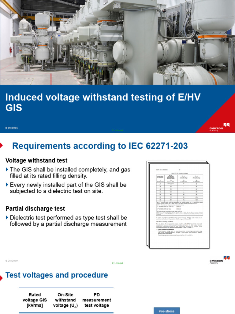 Induced Voltage Withstand Testing of GIS | PDF | Transformer | Capacitor