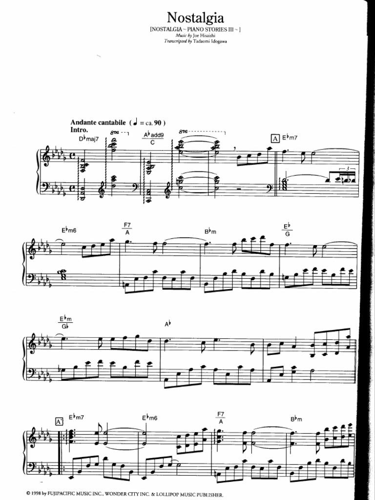 Hisaishi. Nostalgia | PDF