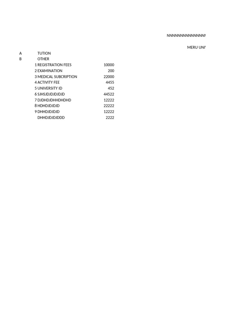 Excel Fee | PDF