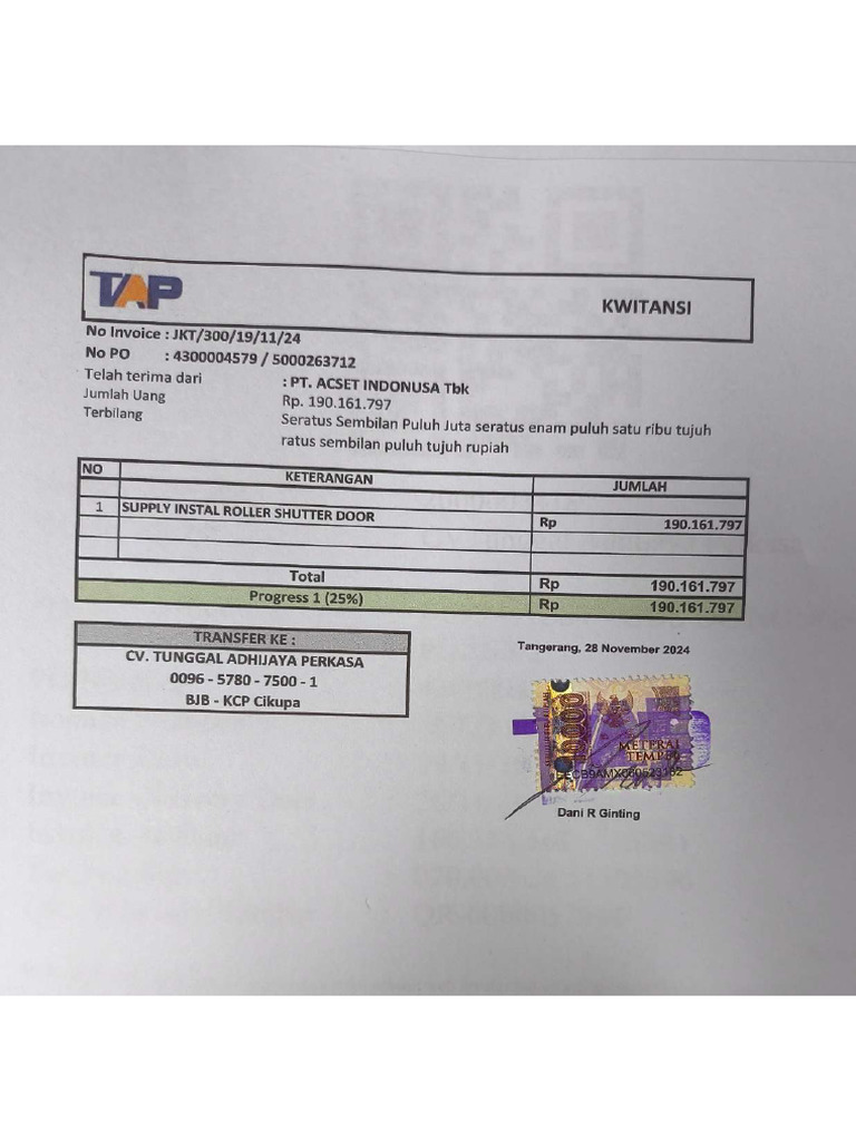 Kwitansi Batam 2 | PDF