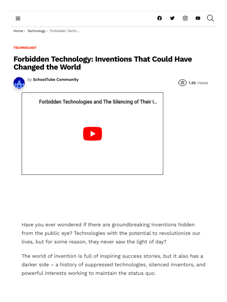 Forbidden Technology | PDF | Electrical Engineering