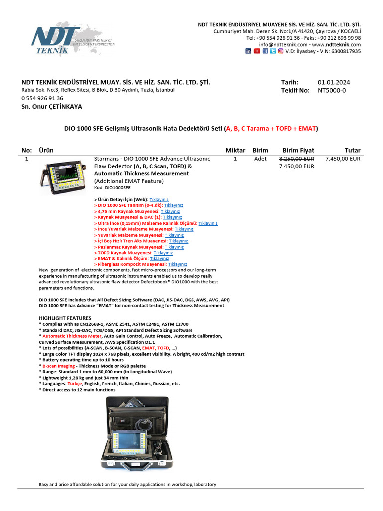 DIO 1000 SFE UT Flaw | PDF