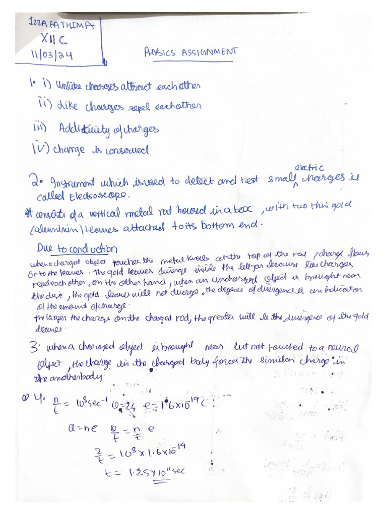 Phy Subjective Assignment | PDF