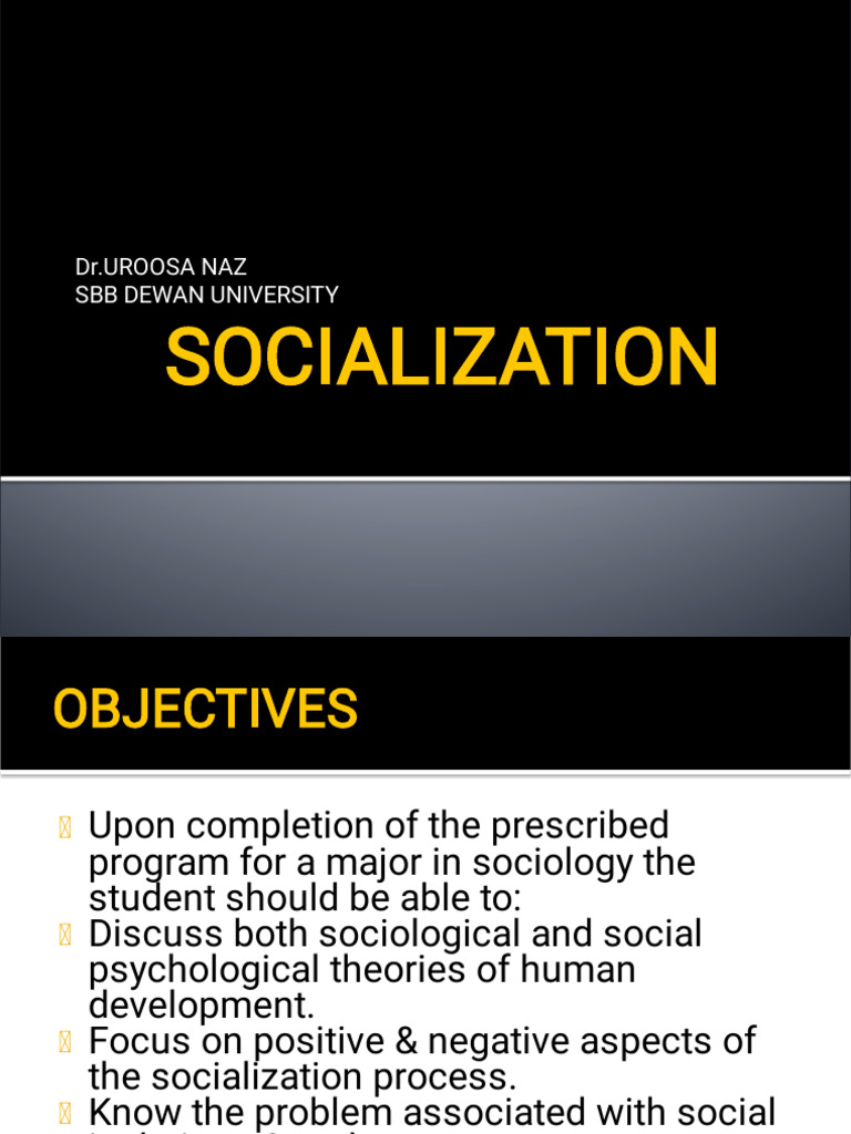 Lec#5 Socialization | PDF | Id | Socialization