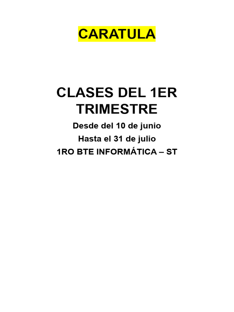 1ro Infor Clases 1er Trimestre ST 2024 9-7-2024 | PDF | Corriente eléctrica | voltaje