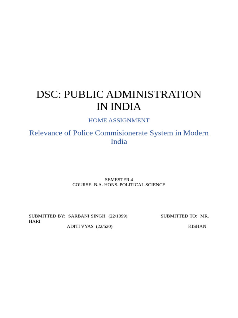 PPA SEM4 RESEARCH PPR | PDF | Police | Emergency Services