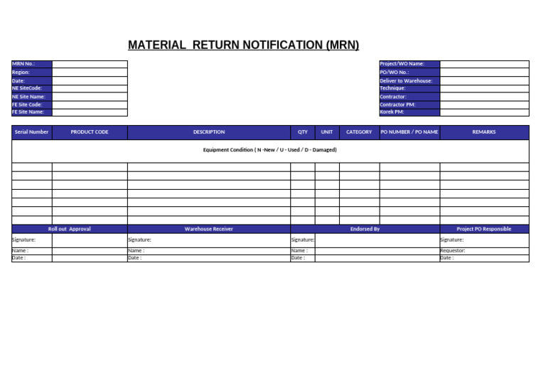 Korek MRN Template | PDF