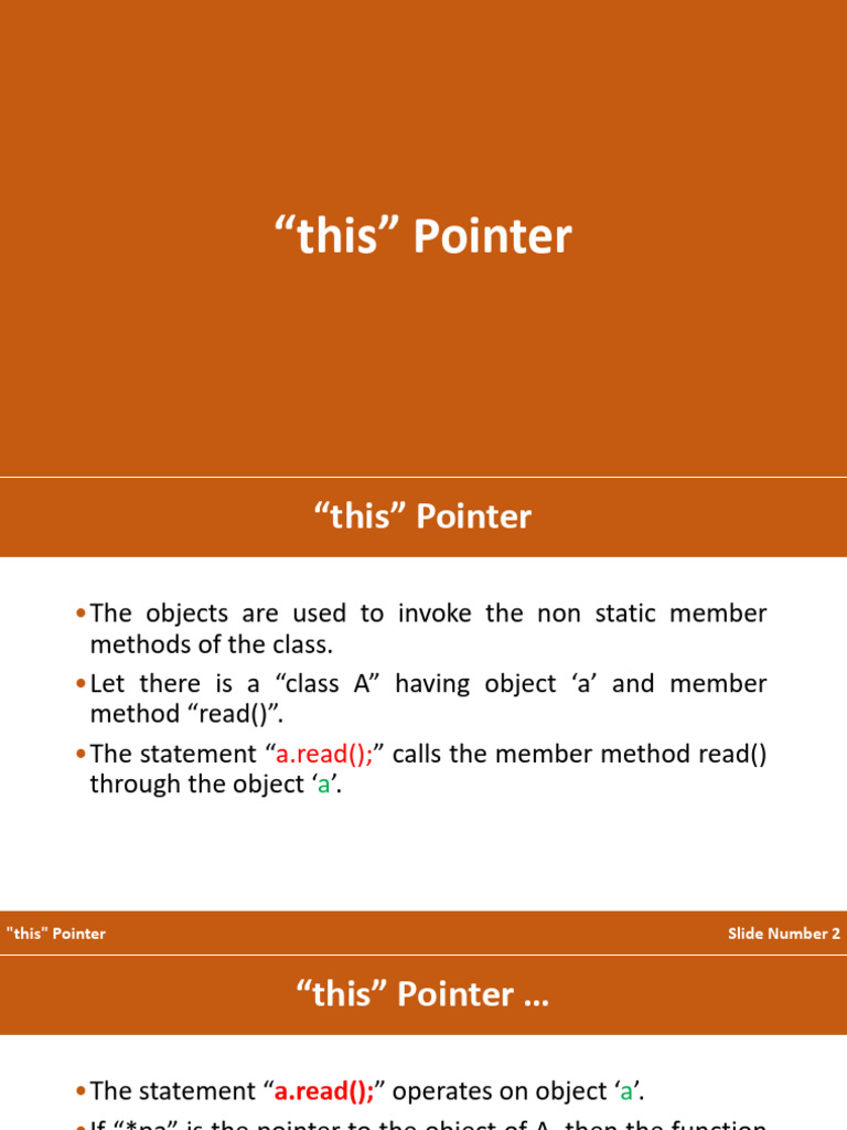 This Pointer | PDF | Pointer (Computer Programming) | Method (Computer ... This Pointer | PDF | Pointer (Computer Programming) | Method (Computer ...