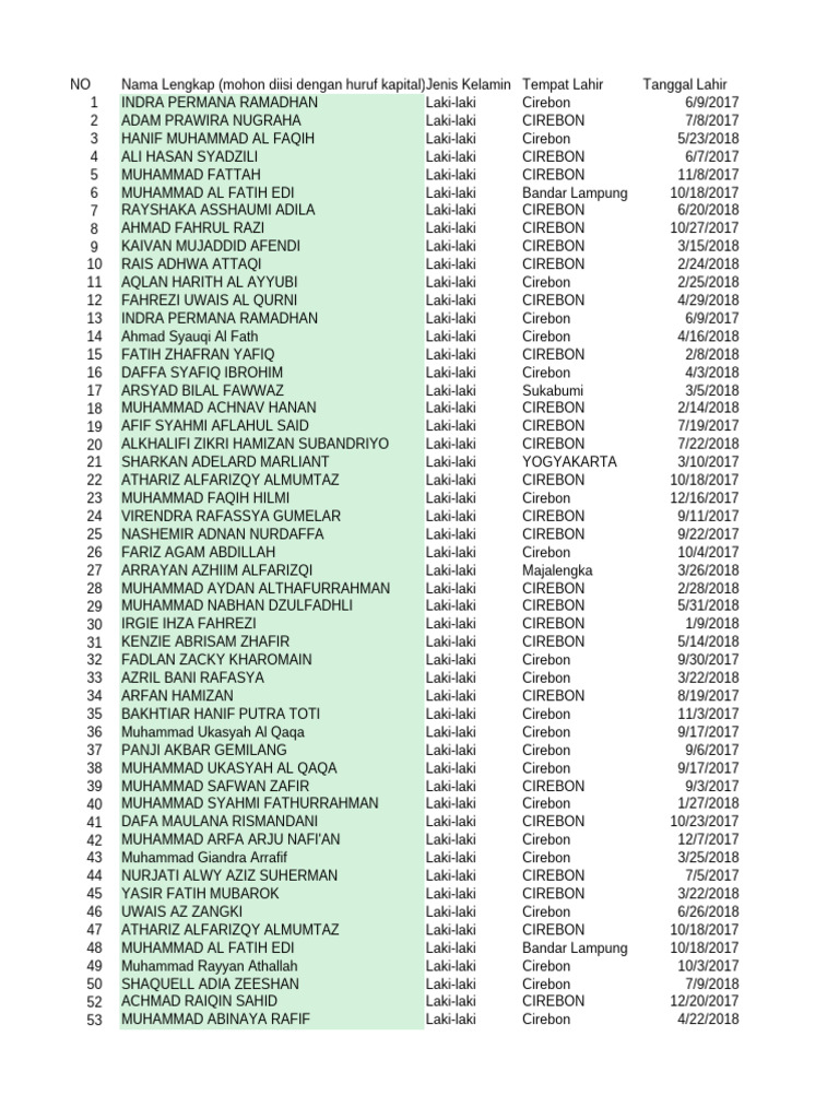 Form Data Siswa PPDB 2024 - 2025 | PDF