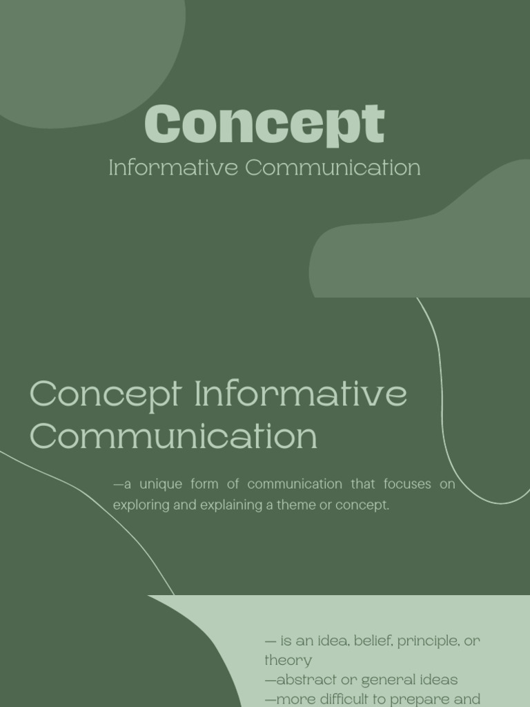 Concept Informative Communication | PDF | Concept | Idea