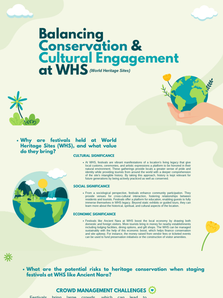 BALANCING CONSERVATION AND CULTURAL ENGAGEMENT AT WHS | PDF | Virtual ...