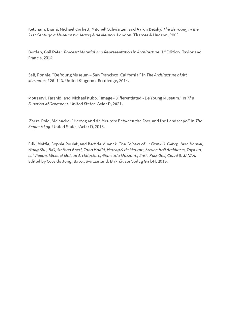 Precedent Study Bibilio | PDF