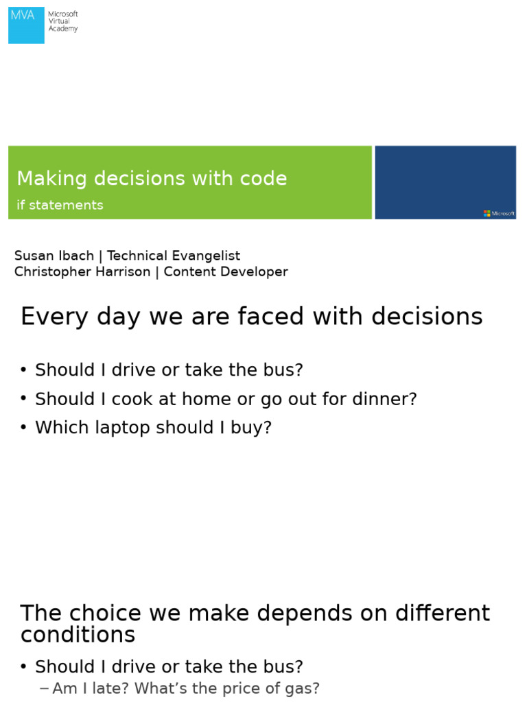 6 Making decisions with code | PDF | Boolean Data Type | Computer Science