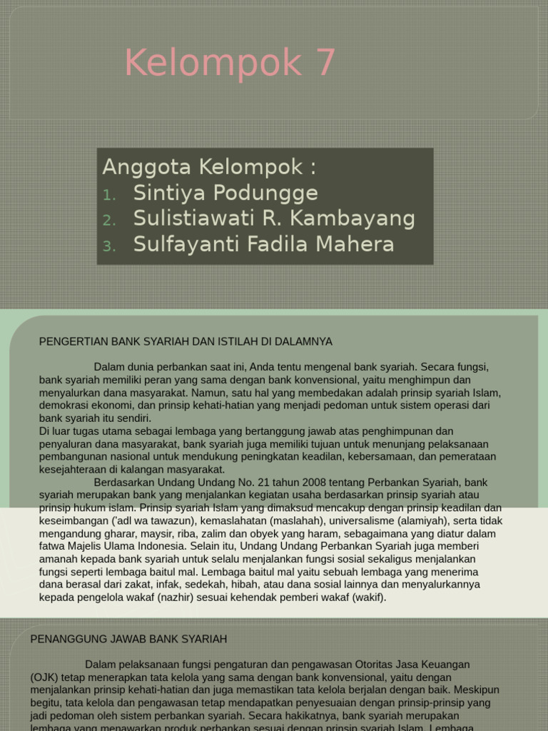 Ekonomi Syariah Kel. 7 | PDF