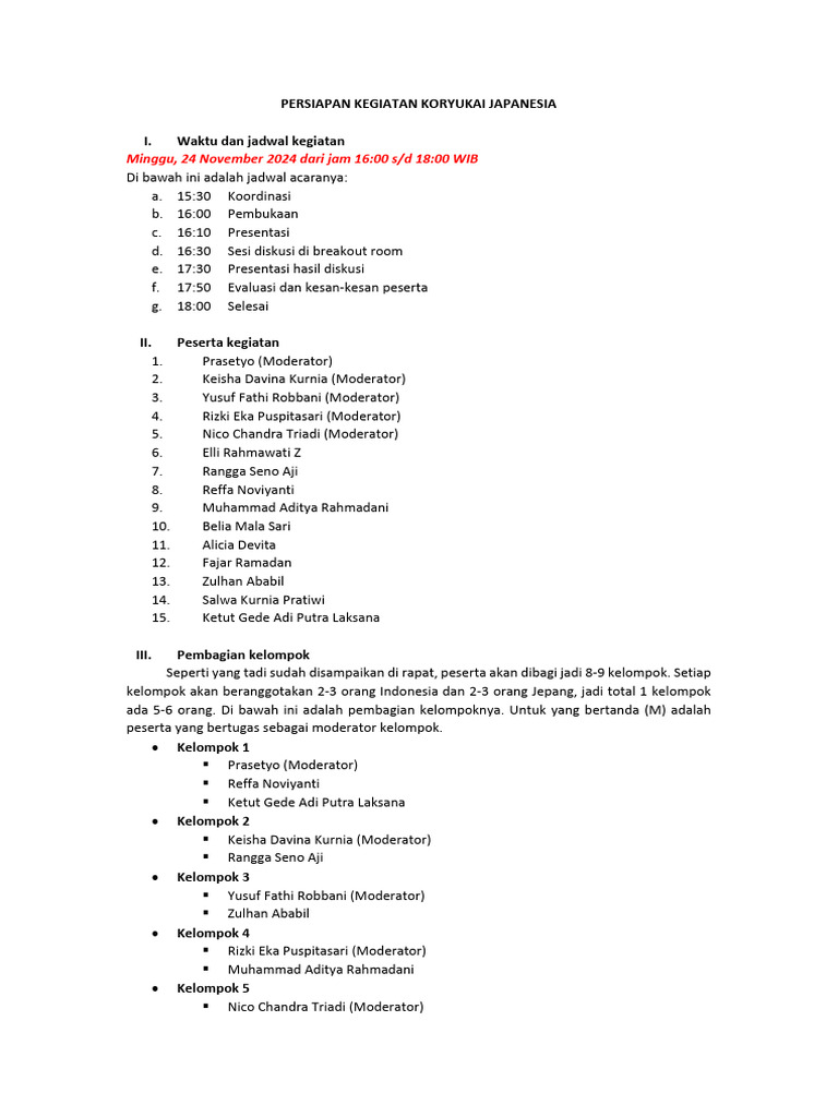 JLC - 24 November 2024 - Penjelasan WAJIB BACA | PDF