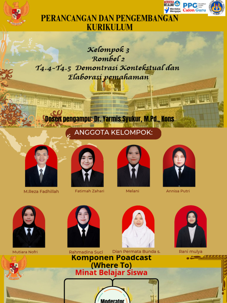 Kelompok 3 Perancangan Dan Pengembangan Kurikulum T4 4 T4 5 Demontrasi Kontekstual Dan Elaborasi