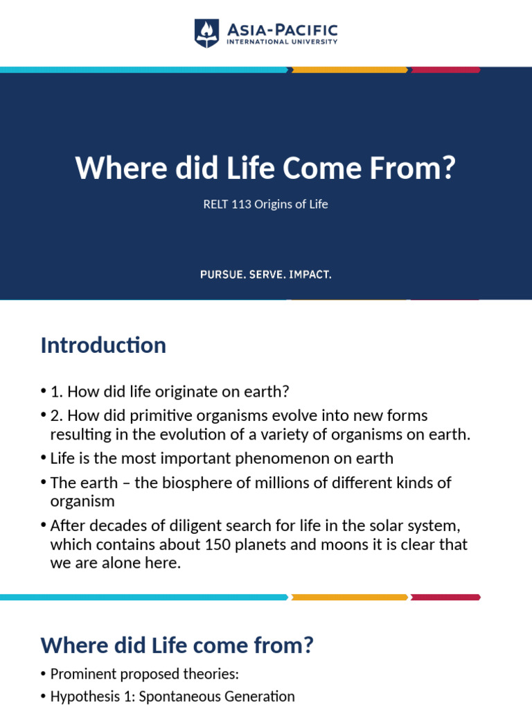 Where Did Life Come From | PDF | Life | Extraterrestrial Life