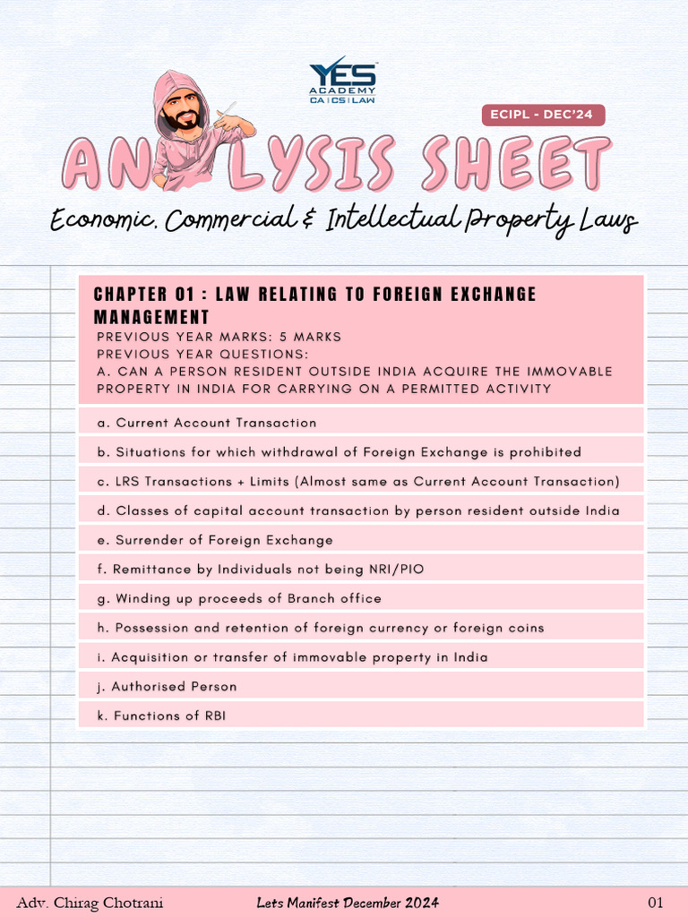 ECIPL Analysis Sheet Dec 24 Adv Chirag Chotrani, YES Academy | PDF ...