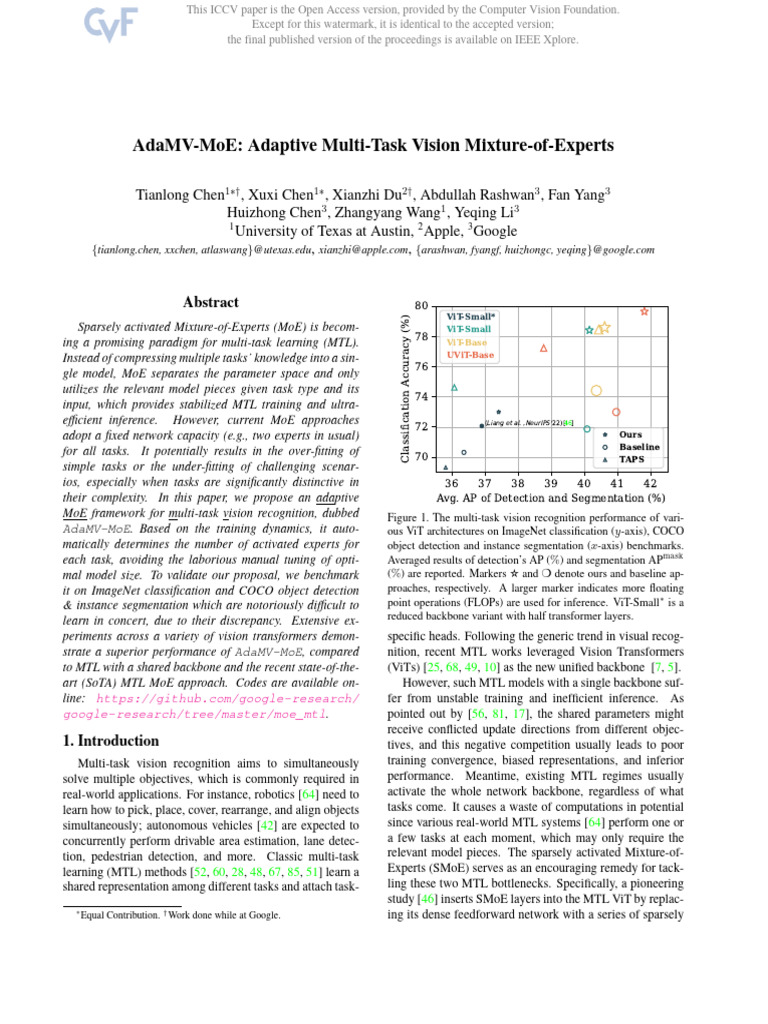 Adaptive Multi-Task Vision MoE Framework | PDF | Image Segmentation ...