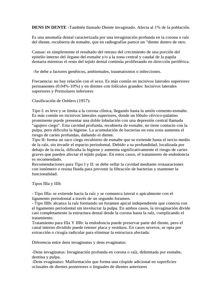 Dens in Dente | PDF | Diente | Medicina CLINICA