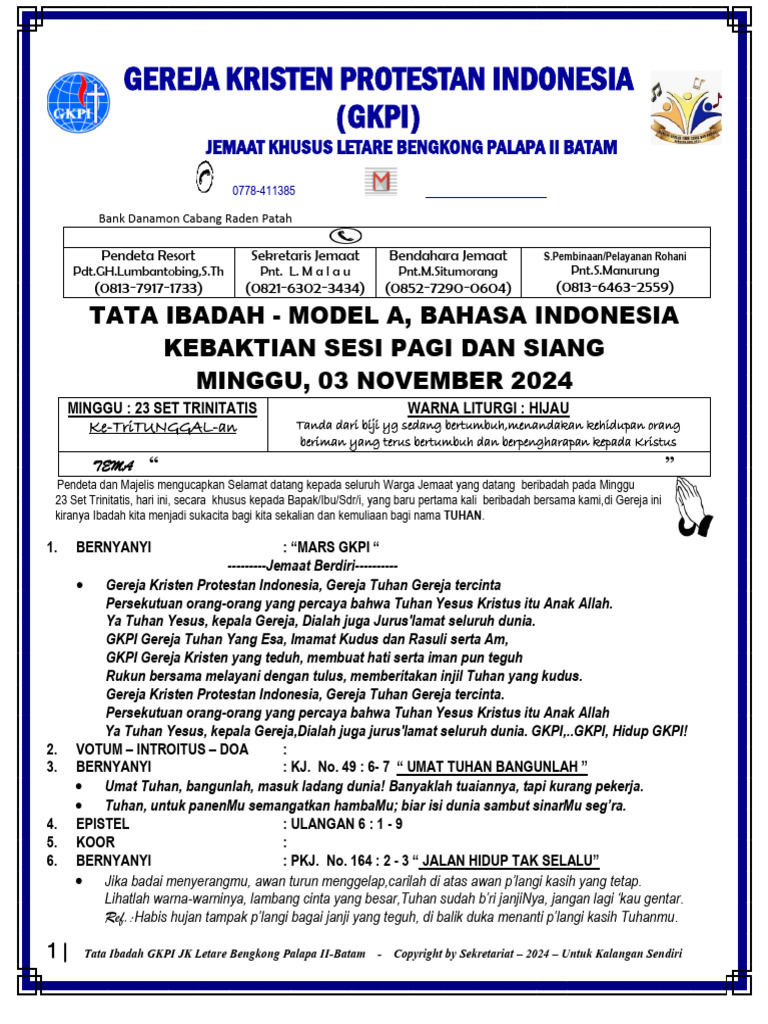 46.1 A I PM m1 031124 23 Set Trinitatis MM | PDF