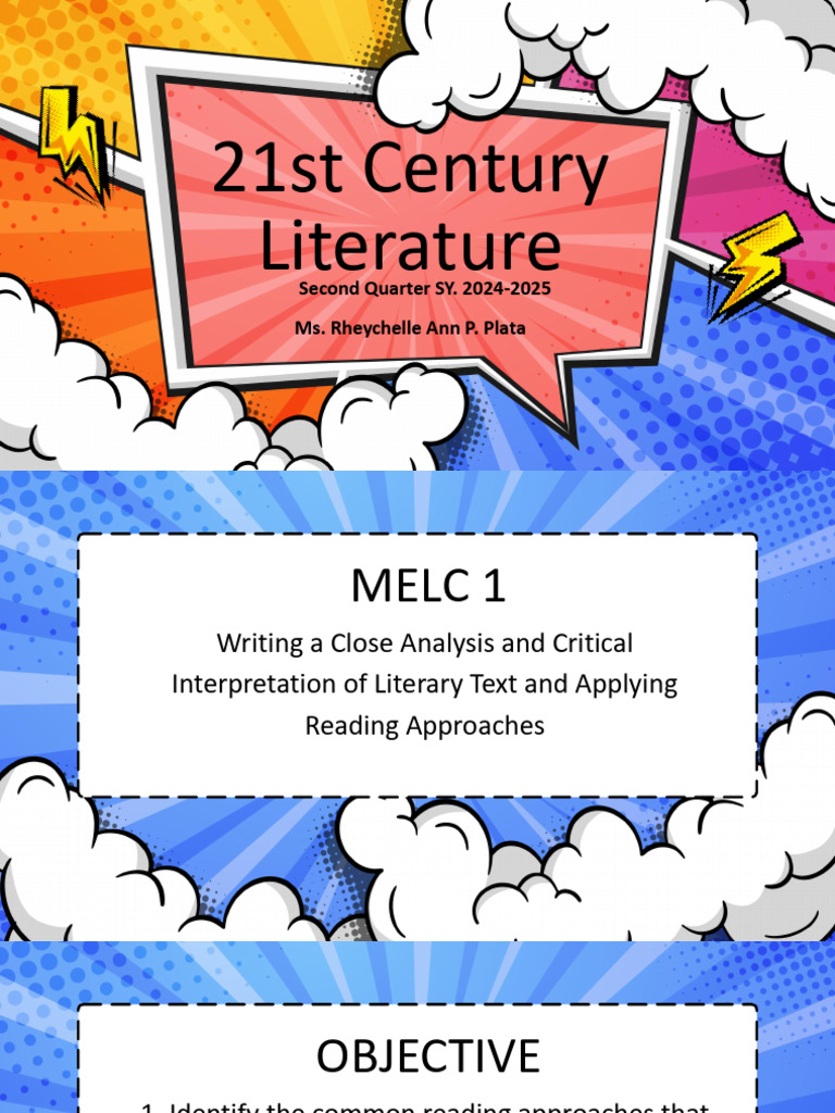 L1L2 2nd Quarter 21st Century Literature (1) | PDF | Reading ...