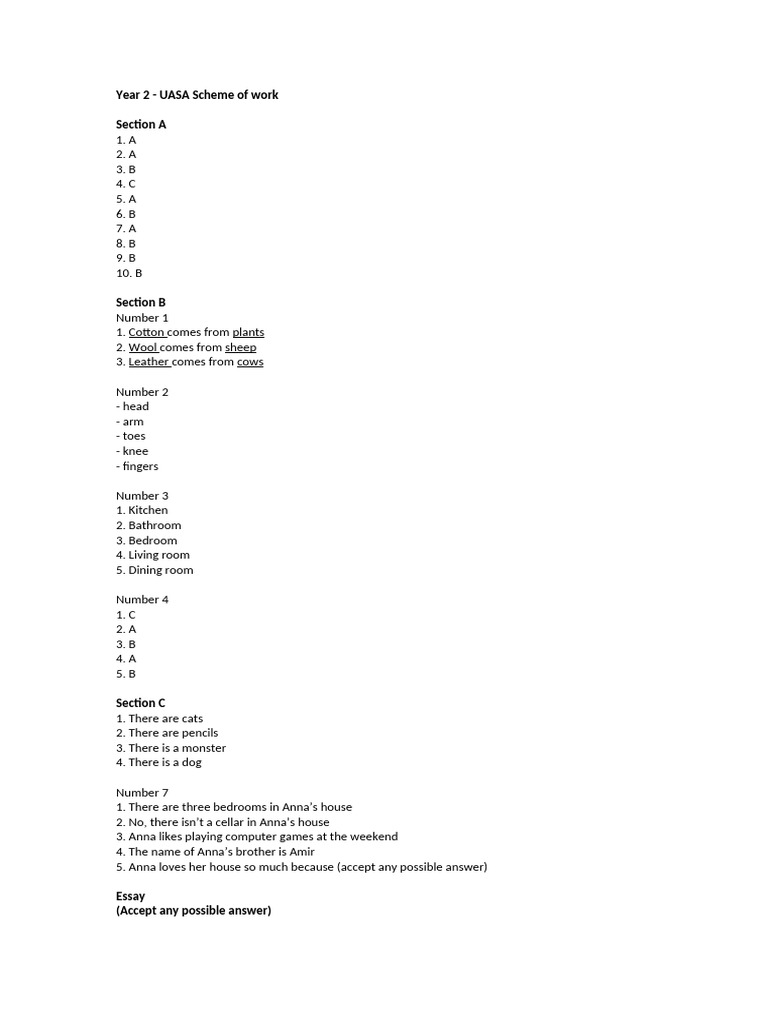 Skema Jawapan Uasa Y2 2023 | PDF