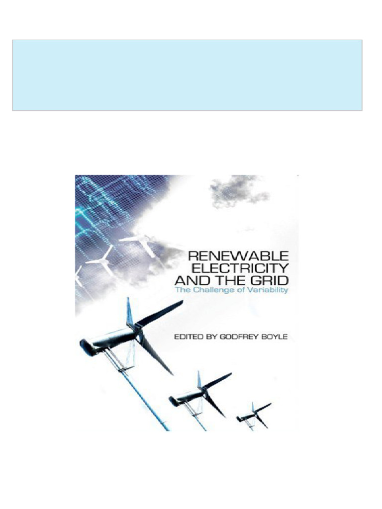 Download Complete Renewable Electricity and the Grid The Challenge of Variability Godfrey Boyle ...