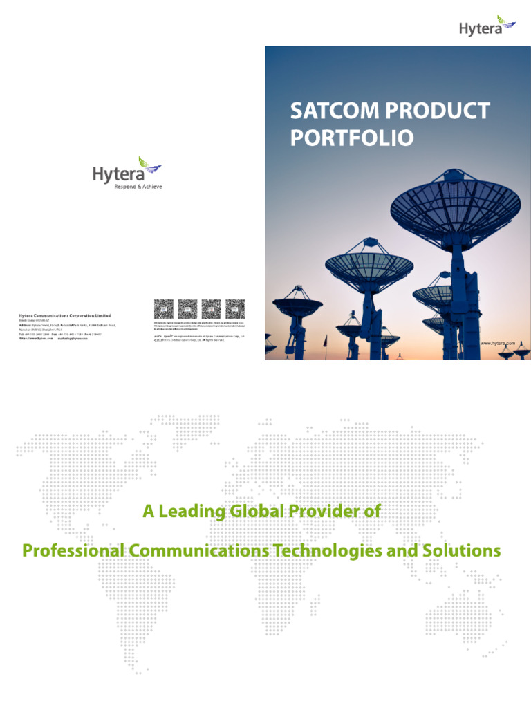 Hytera Satcom Product Portfolio 20230330 | PDF