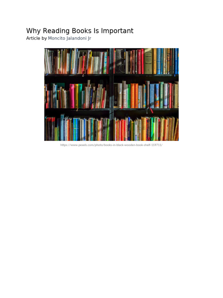 Why Reading Books Is Important | PDF