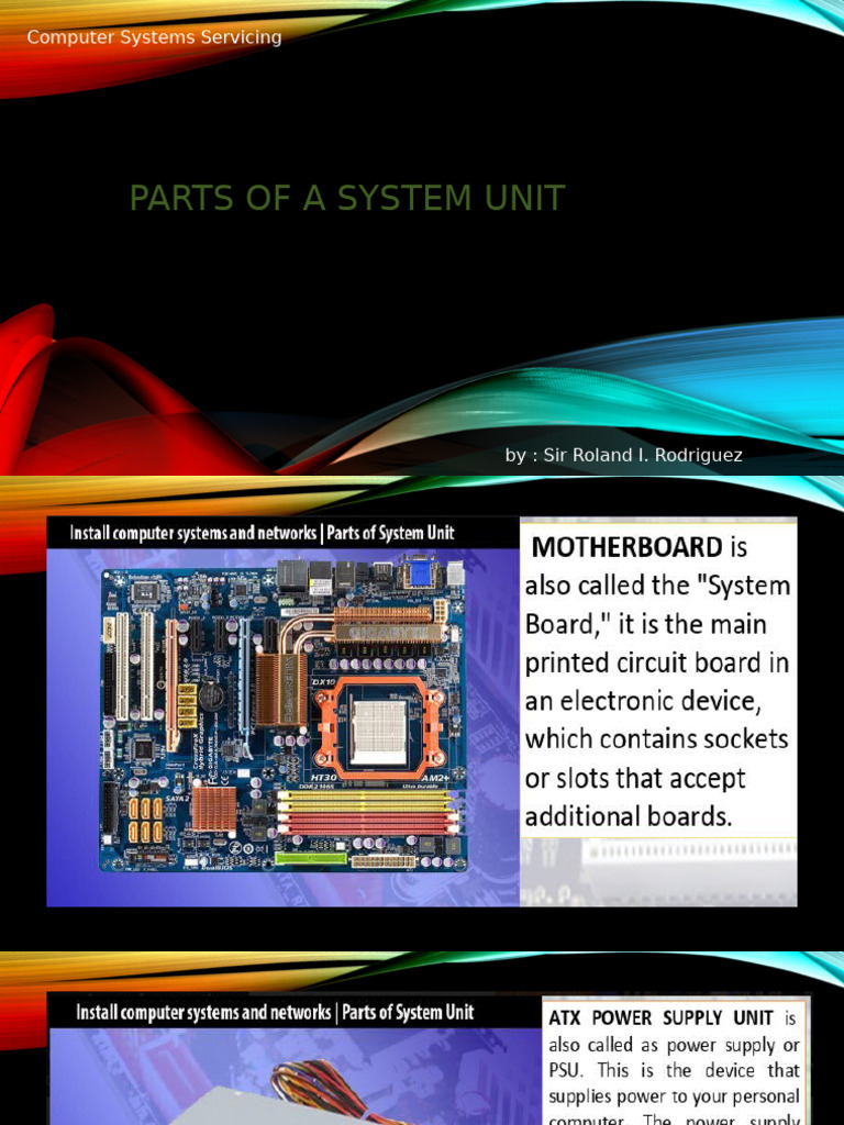 Part 4 CSS Parts of a System Unit | PDF