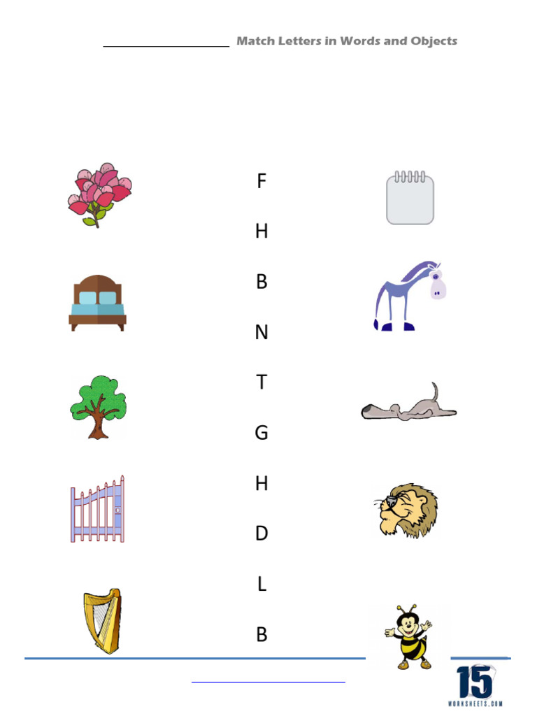 Match Letters & Obj | PDF