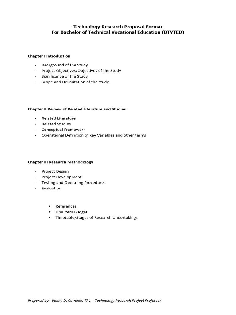 Technology Research Proposal Guide | PDF | Methodology | Science