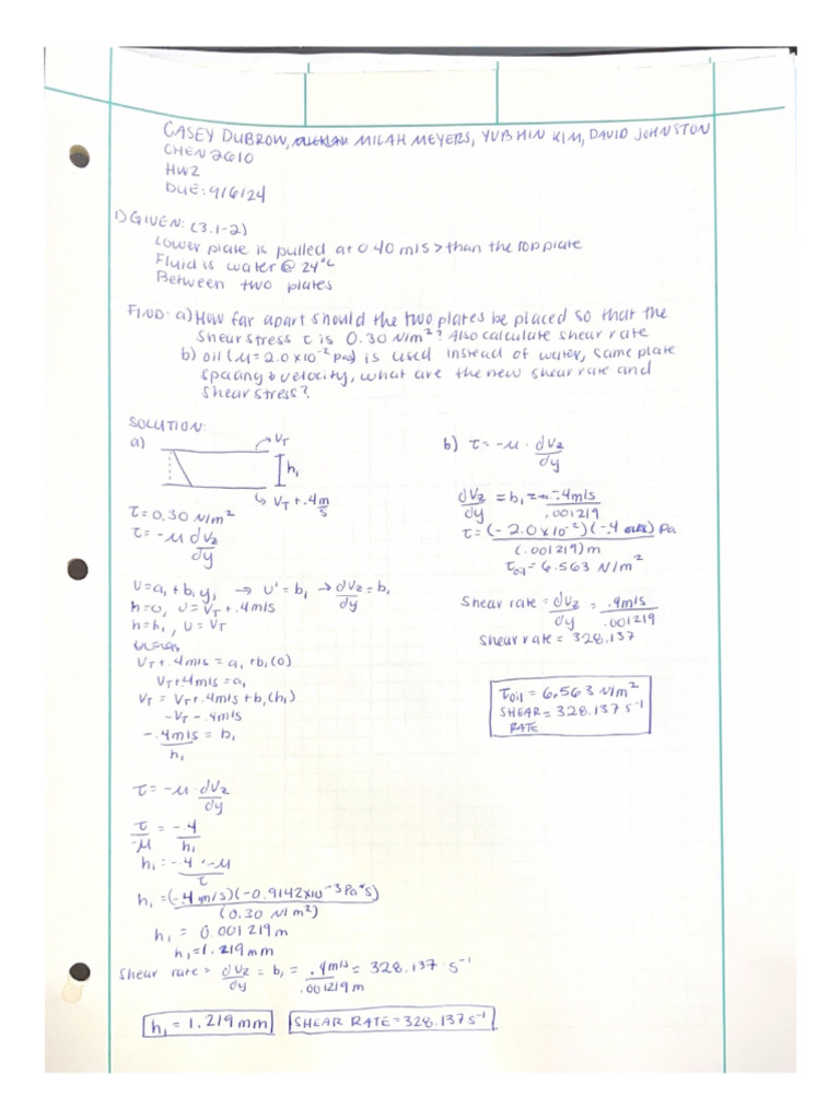 Transport HW 2 | PDF