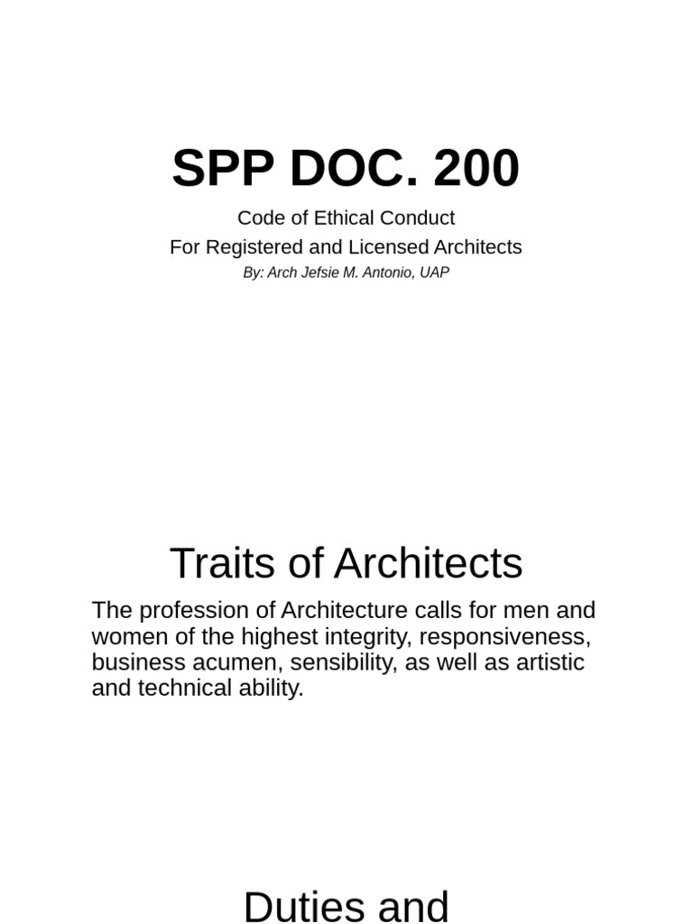 SPP DOC 200 Module | PDF | Architect | Justice