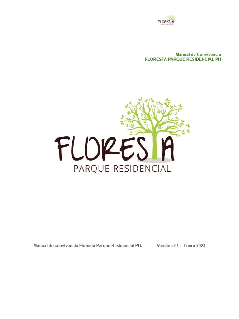 Manual de Convivencia Floresta PH | PDF | Propiedad