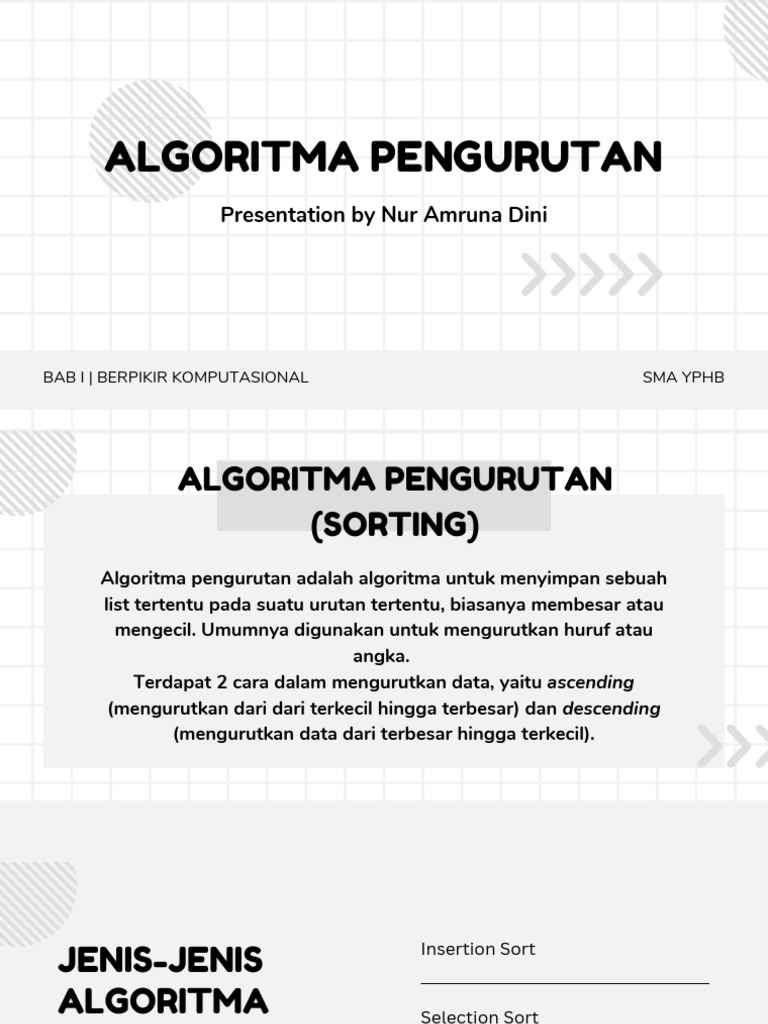Algoritma Pengurutan | PDF