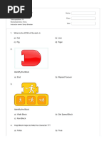 Grade 2 Scratch Jr Quiz Worksheet | PDF