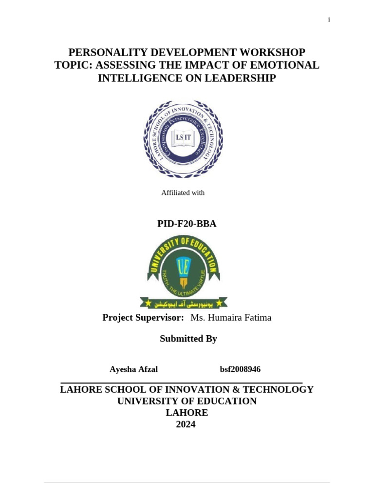 Personality Development Workshop-5 | PDF | Emotional Intelligence ...