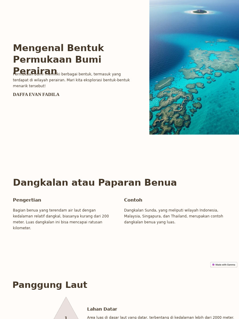 Mengenal Bentuk Permukaan Bumi Perairan | PDF
