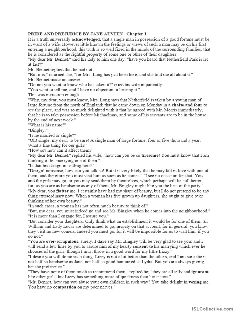 Pride and Prejudice | PDF | Pride And Prejudice