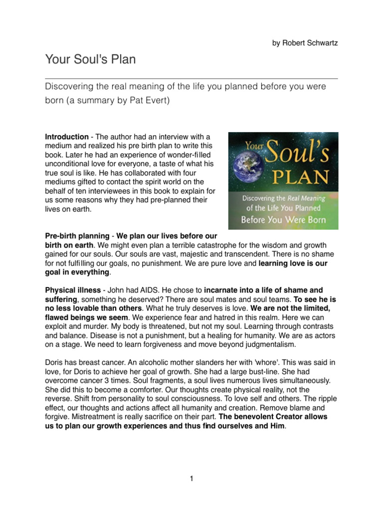 Souls Plan | PDF | Soul