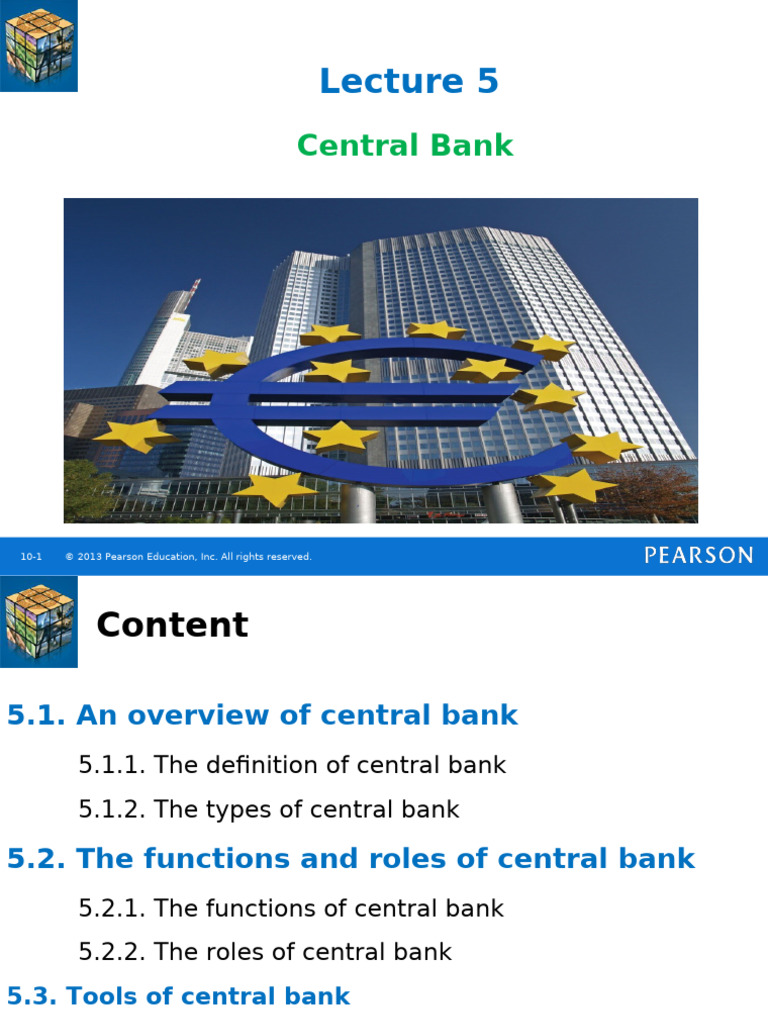 Lecturer 5 - Central Bank | PDF | Central Banks | Banks