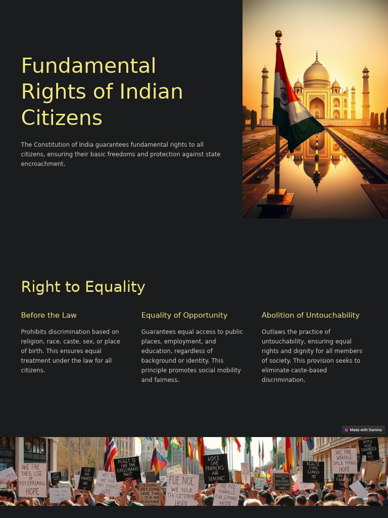 Fundamental Rights of Indian Citizens | PDF | Rights | Justice