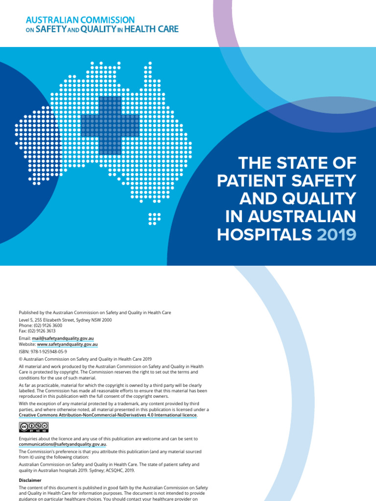 The State of Patient Safety and Quality in Australian Hospitals 2019 ...