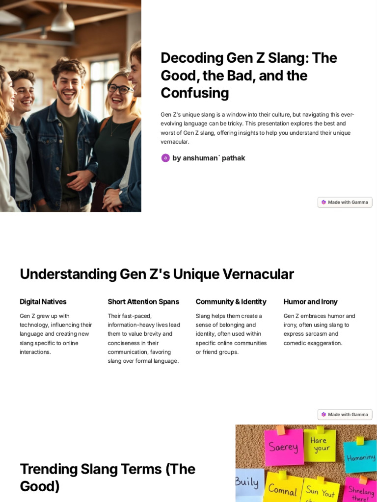 Decoding-Gen-Z-Slang-The-Good-the-Bad-and-the-Confusing | PDF | Slang ...