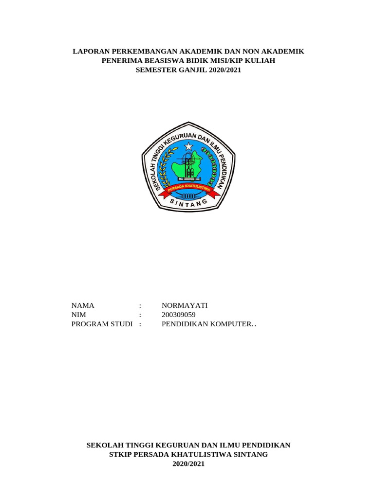 Contoh Laporan Kip Semester | PDF