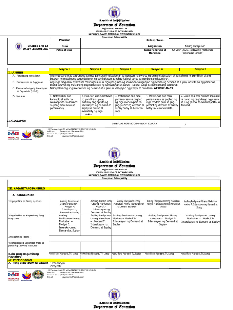 Q2 Grade 9 AP Dll Week 1 Continue | PDF