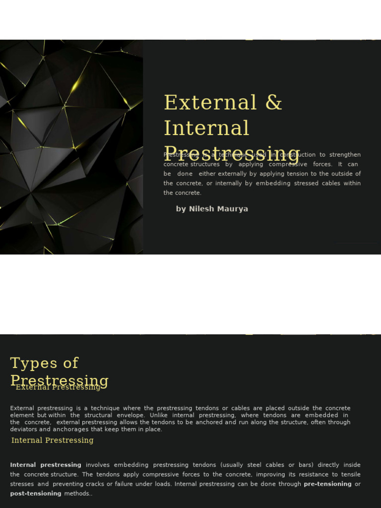 external & internal | PDF | Prestressed Concrete | Concrete